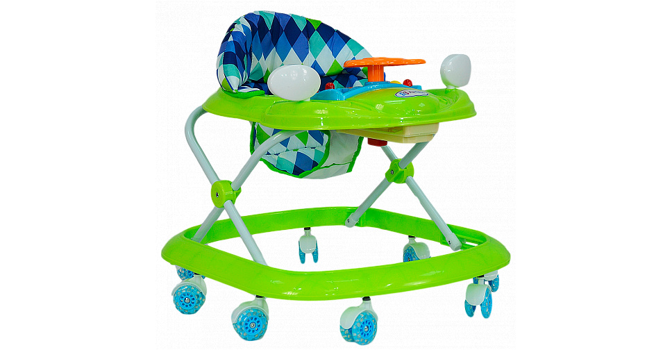 Характеристики Ходунки Farfello 5020 оранжевый/принт зверушки (8 силик.кол., муз., игр.панель ...